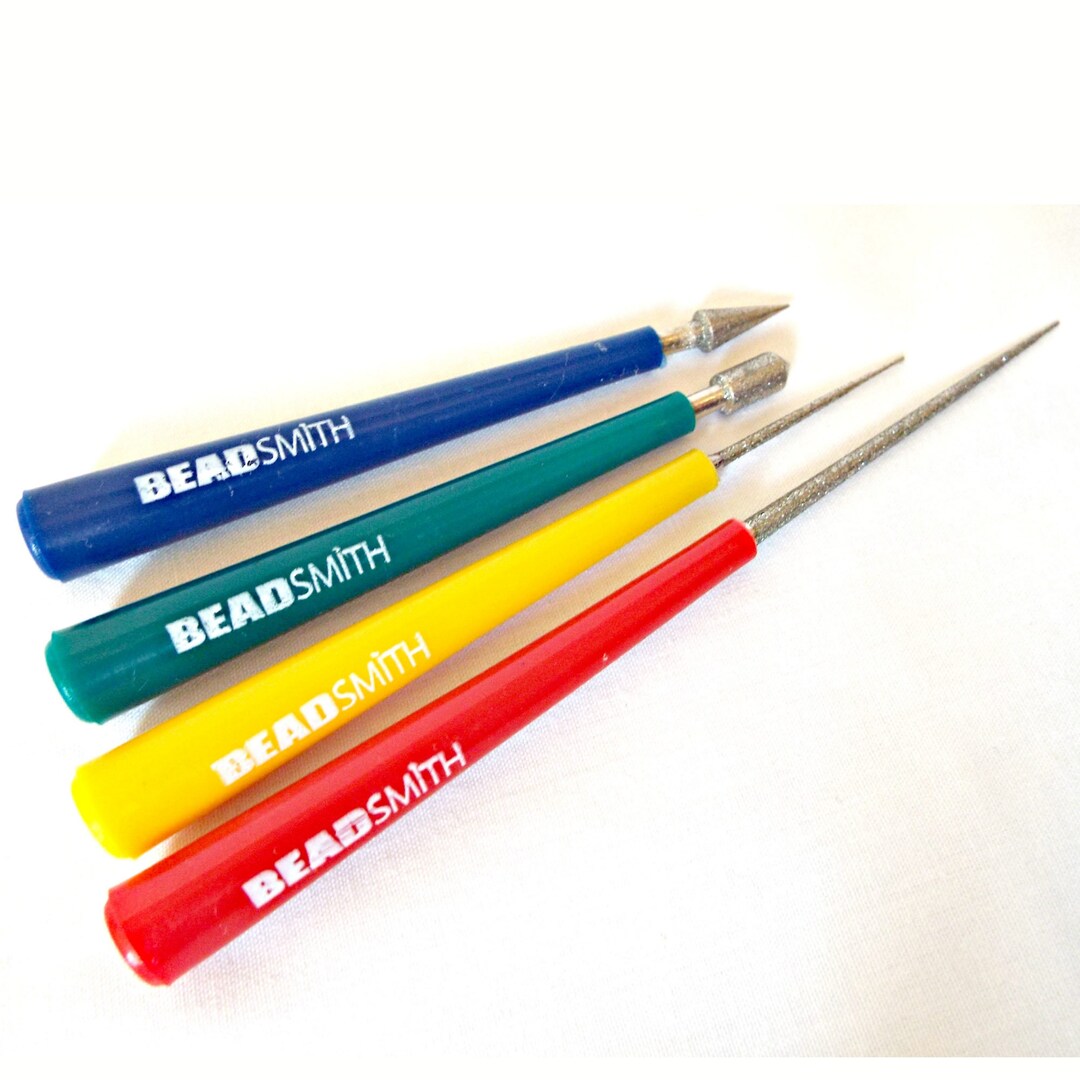 Diamond Bead Reamers, Set of 4 Reamers, Smooth Bead Holes, Diamond ...