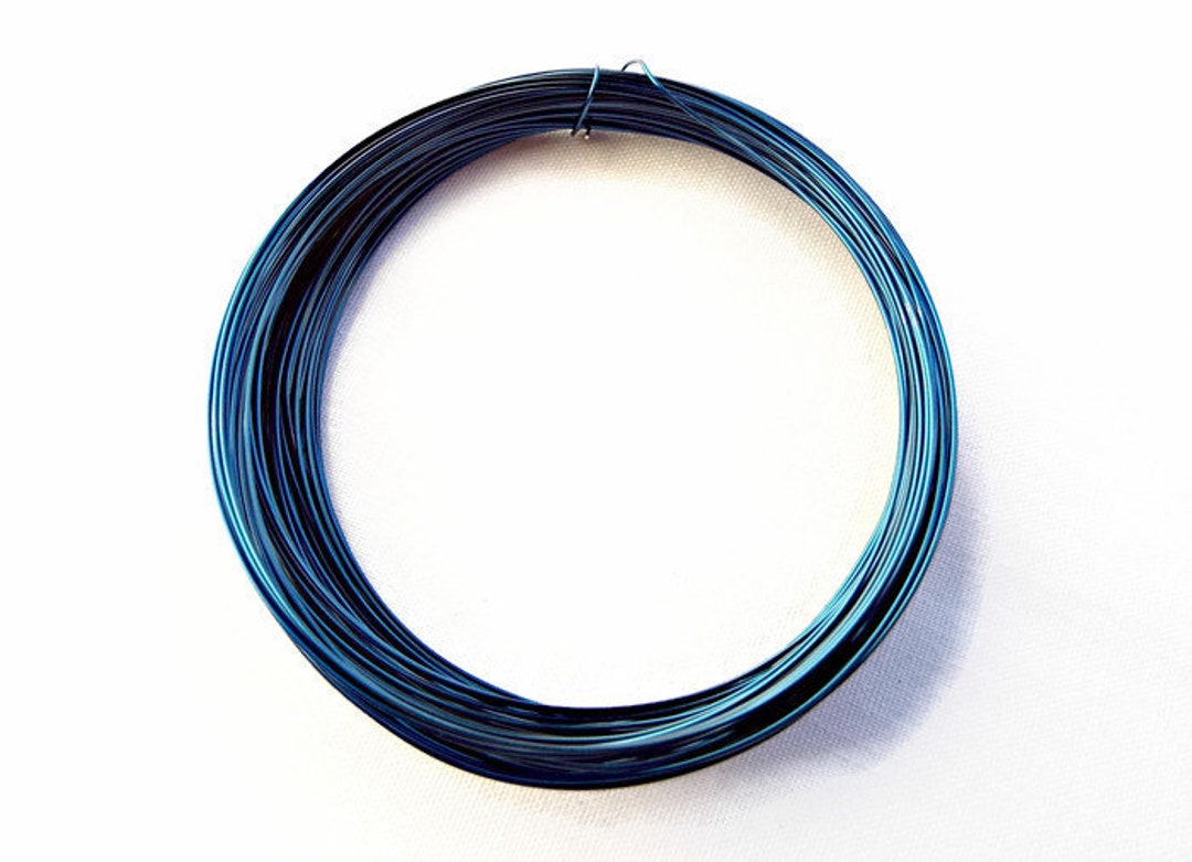 Dark Blue Copper Wire 0.5mm on a 15 Meter Coil, 24 Gauge for Wire ...