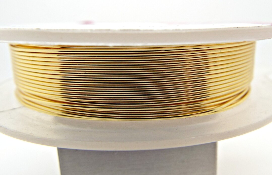 22 Gauge Gold Wire, 10 Metres, 0.6mm Wire, Gold Jewelry Wire, Gilt ...
