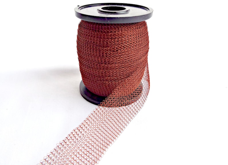 Brown Wire Mesh Knitted Wire Brown Mesh Tube Colored Copper - Etsy