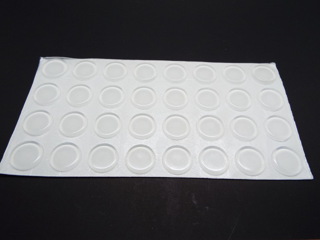 32 Silicone Coaster Feet, 12x2mm, Surface Protectors, Self Adhesive ...