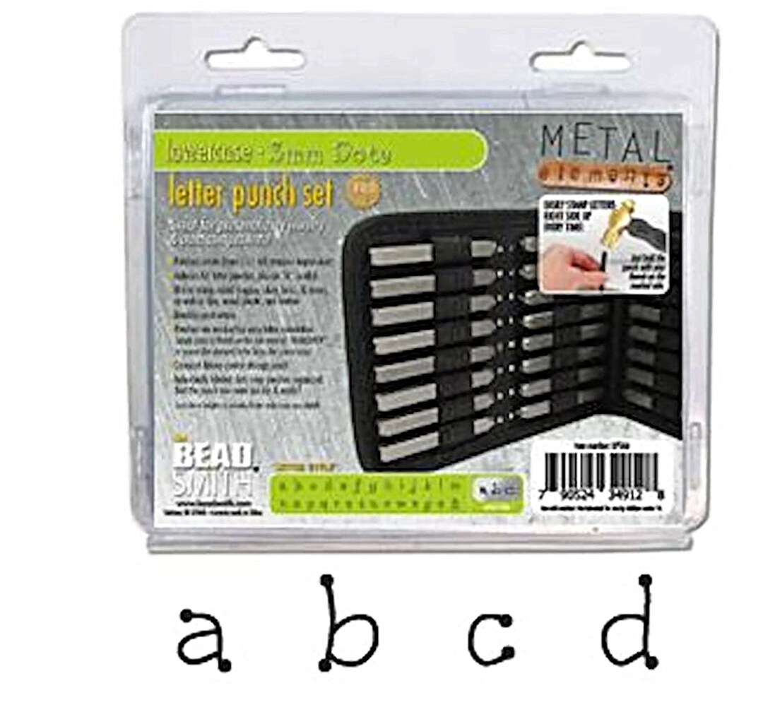 27 Dots Alphabet Stamps, 3mm Lowercase Letters, Stamps in Case, Metal ...