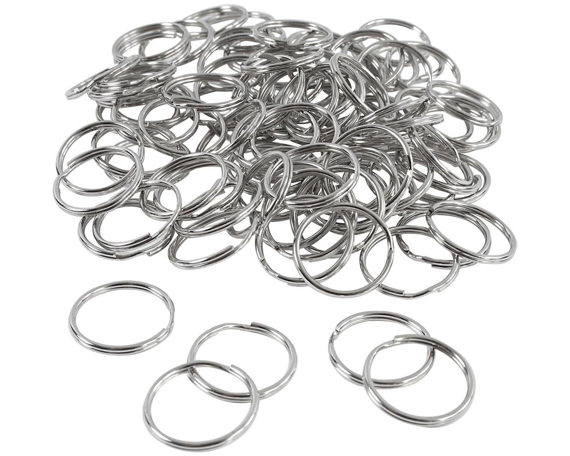 20 Silver Split Rings 12mm 15mm 20mm 25mm 30mm Keyring Loop - Etsy UK