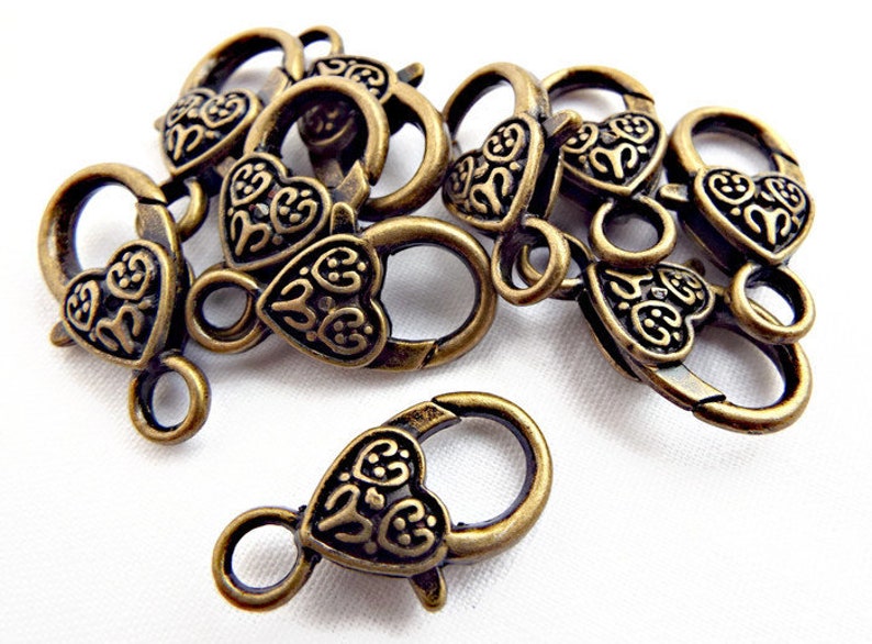 10 Bronze Clasps Giant Clasps Antique Bronze Metal Clasps - Etsy