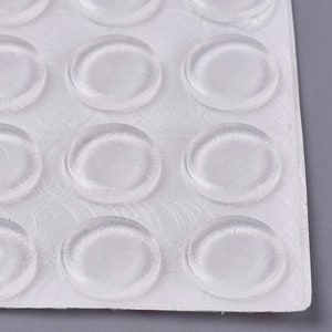 32 Silicone Coaster Feet, 12x2mm, Surface Protectors, Self Adhesive ...