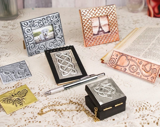 Complete Metal Embossing Kit, Metal Craft Kit, 7 Projects, Starter Kit ...