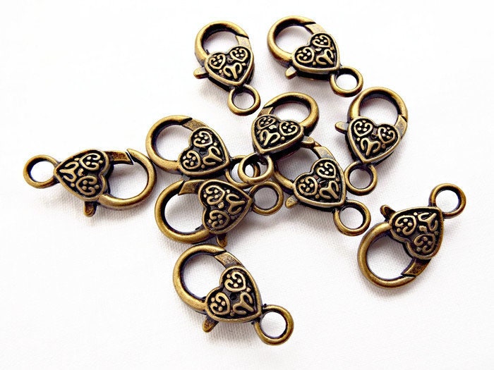 10 Bronze Clasps Giant Clasps Antique Bronze Metal Clasps | Etsy