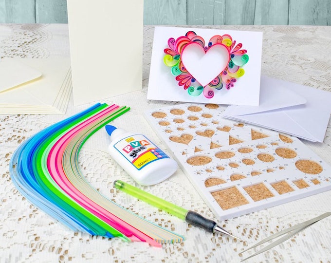 Quilling Kit, Complete Starter Kit, 12 Projects, Make Quilled Cards ...