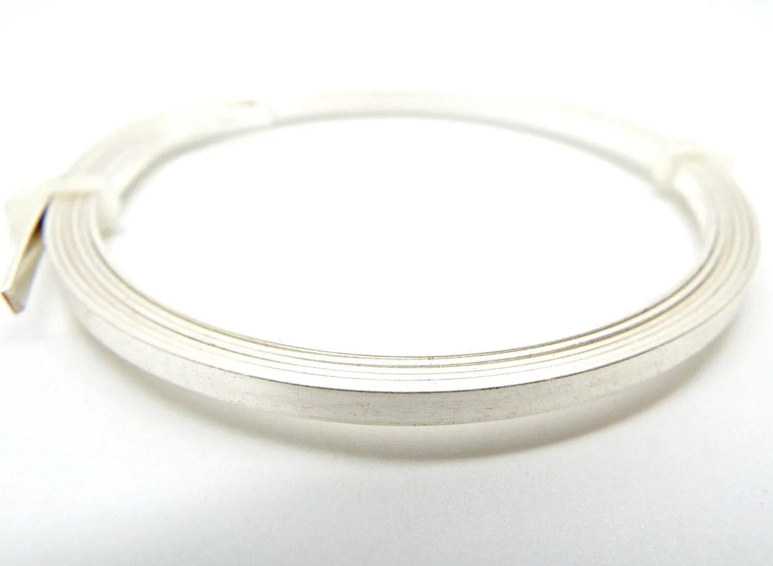 Silver Plated Wire, Flat Wire, Copper Tape, Silver Flat Wire, 1 Metre ...