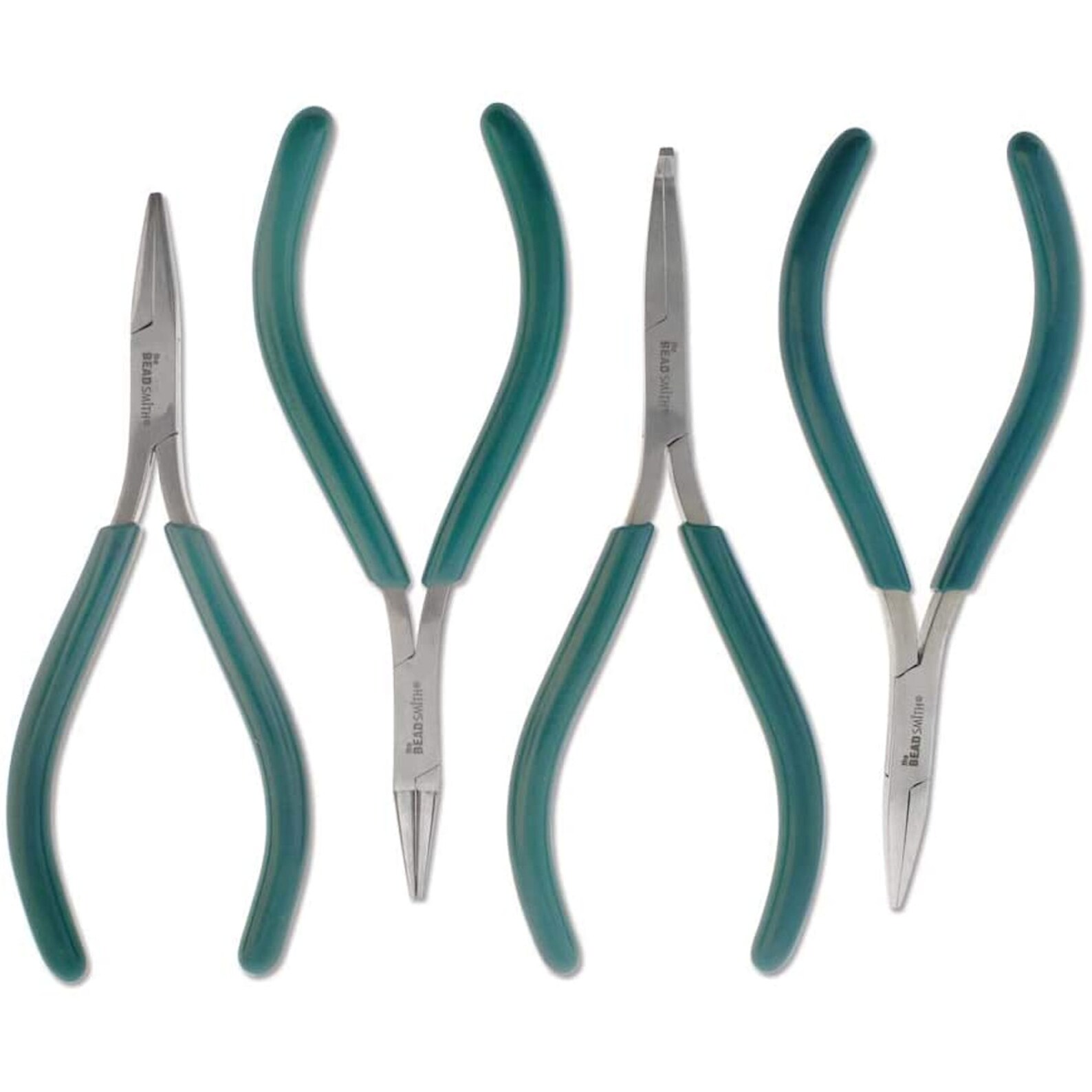 Micro-fine Plier Kit, Set of 4, Round Nose, Chain Nose, Flat Nose, Bent ...