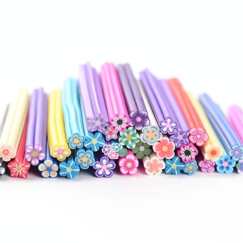 20 Clay Canes Mixed Flower Canes Polymer Clay Canes 2 Inch - Etsy UK