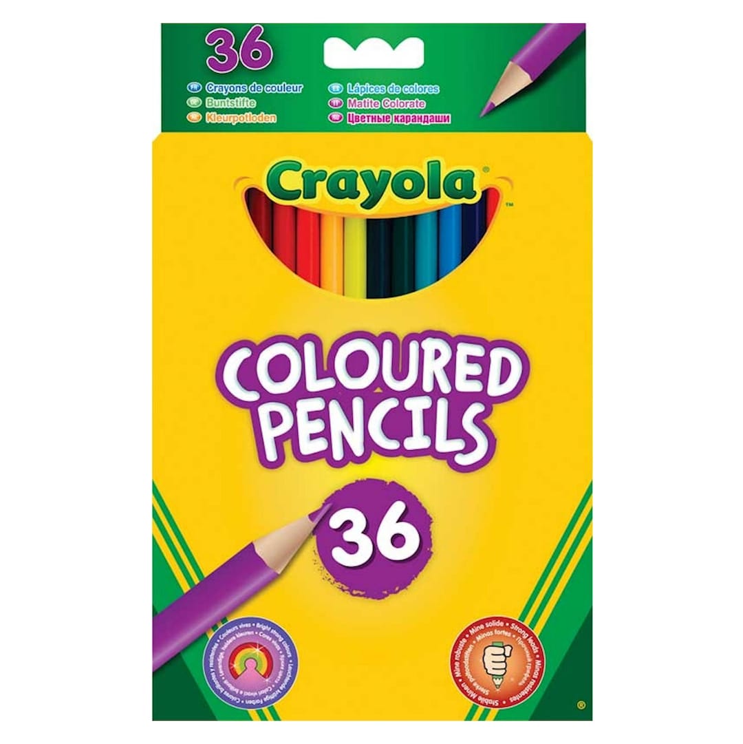 36 Crayola Coloured Pencils for Colouring, Pencil Art & Mixed Media ...