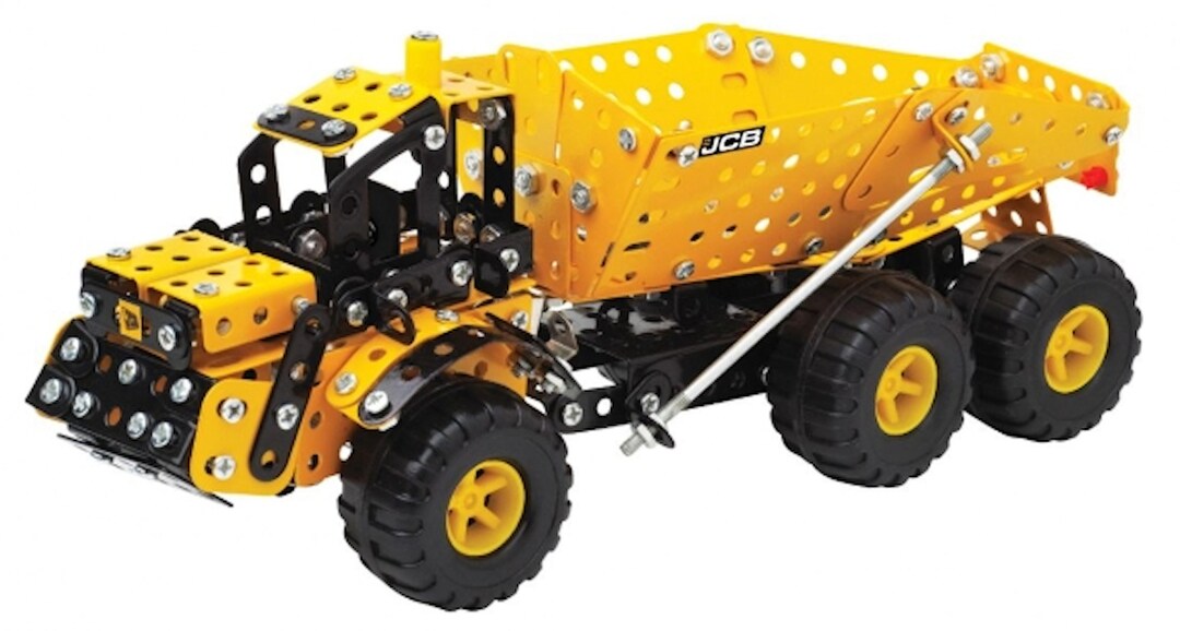 JCB Construction Craft Kit, Articulated Dump Truck, 412 Pieces for Ages ...