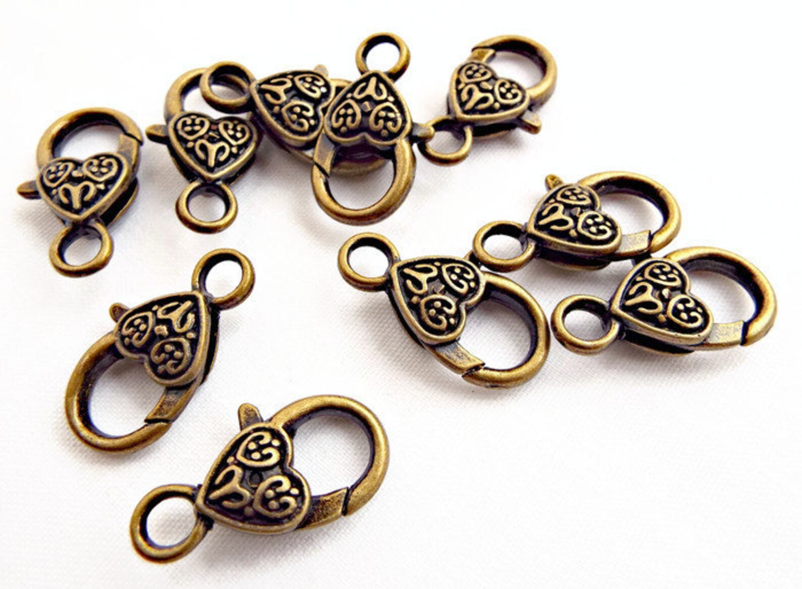 10 Bronze Clasps Giant Clasps Antique Bronze Metal Clasps | Etsy