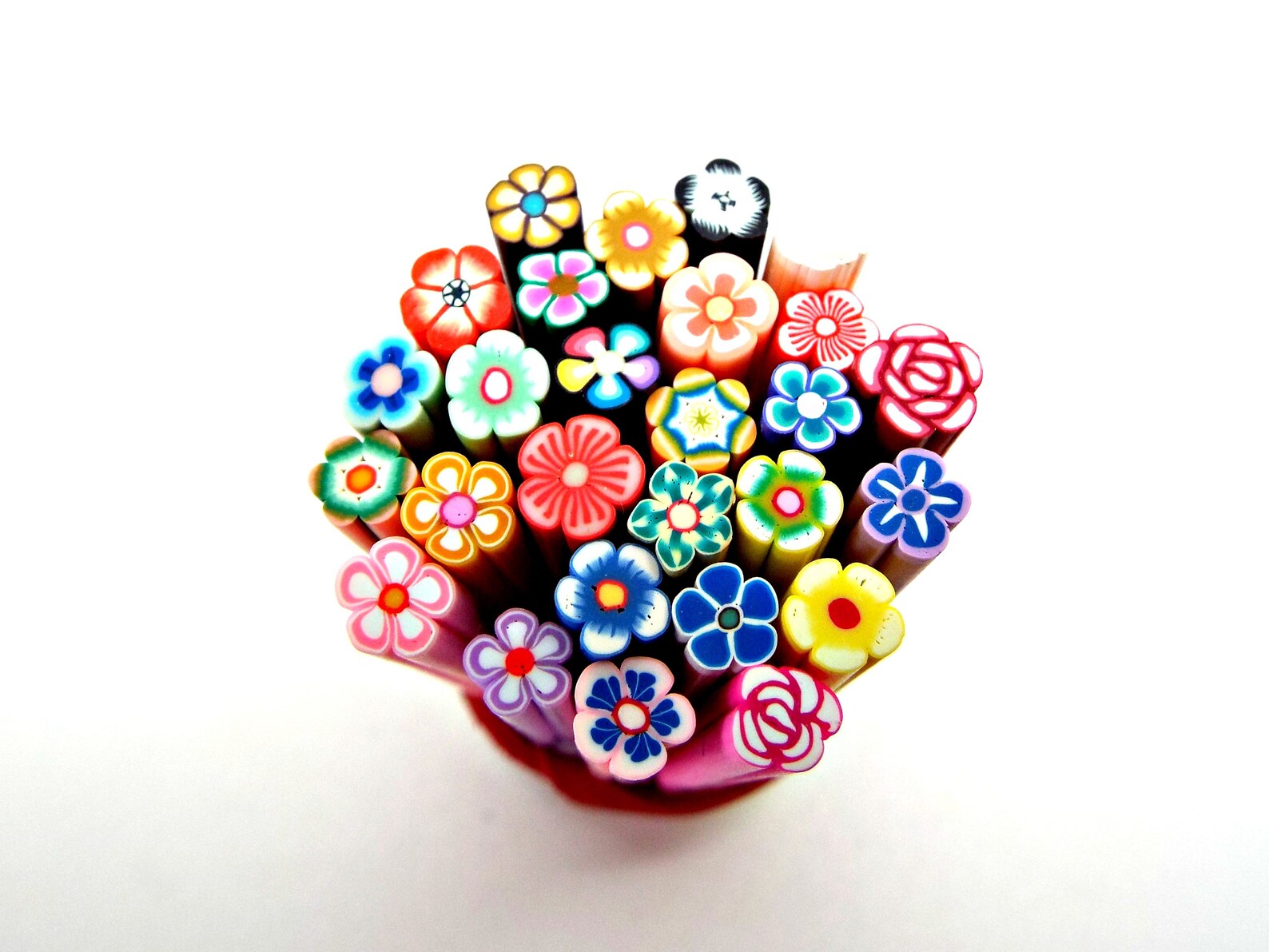 20 Clay Canes Mixed Flower Canes Polymer Clay Canes 2 Inch - Etsy UK