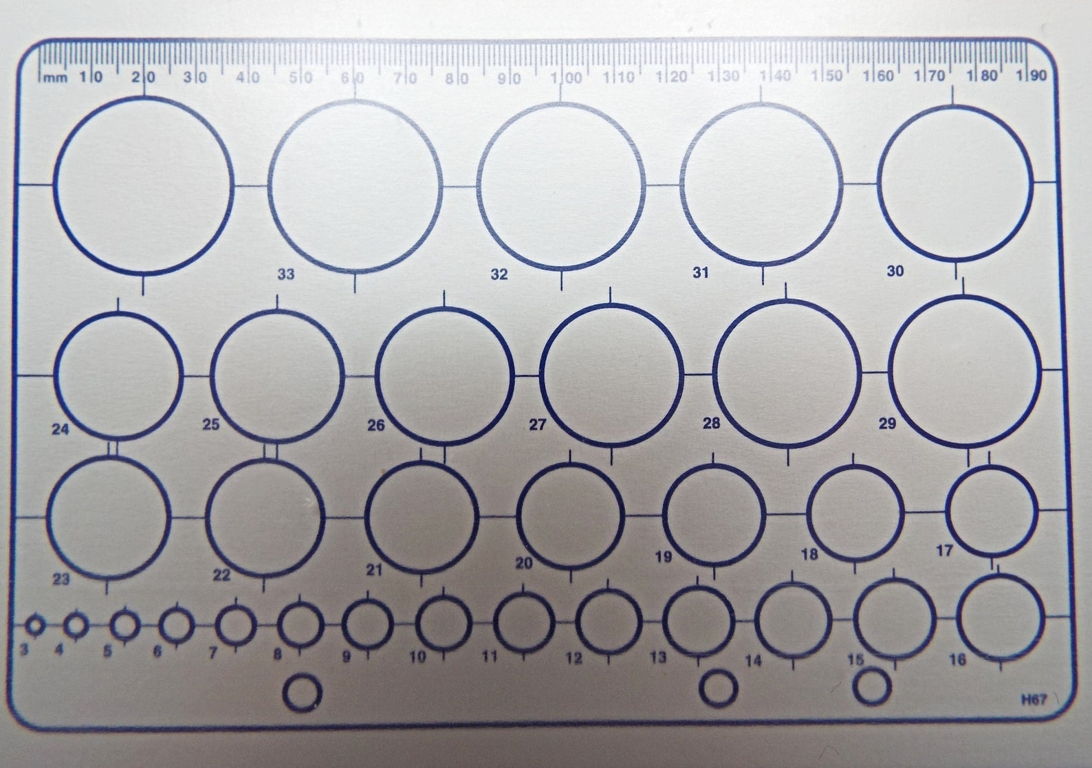 Circle Template Helix Metric Template Circles Stencil 3mm | Etsy