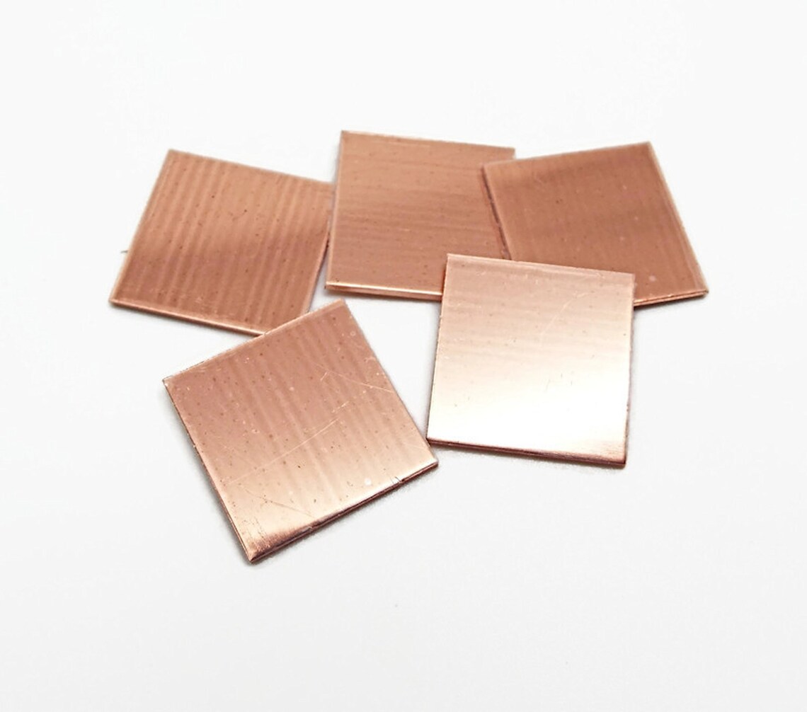 18mm Square Copper Blanks Stamping Copper 1mm Thick Copper - Etsy UK
