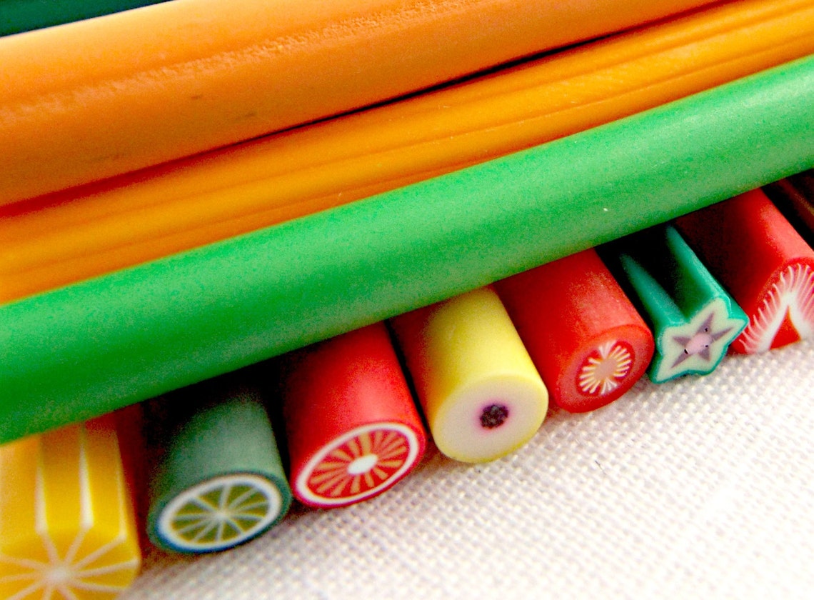 20 Fimo Canes Mixed Fruit Canes Polymer Clay Canes 2 Inch - Etsy UK