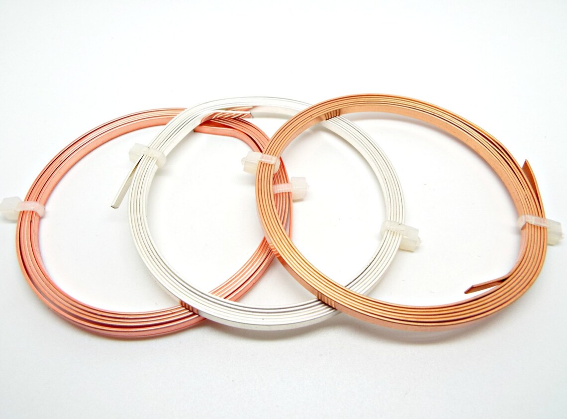 Silver Plated Wire Flat Wire Copper Tape Silver Flat Wire | Etsy