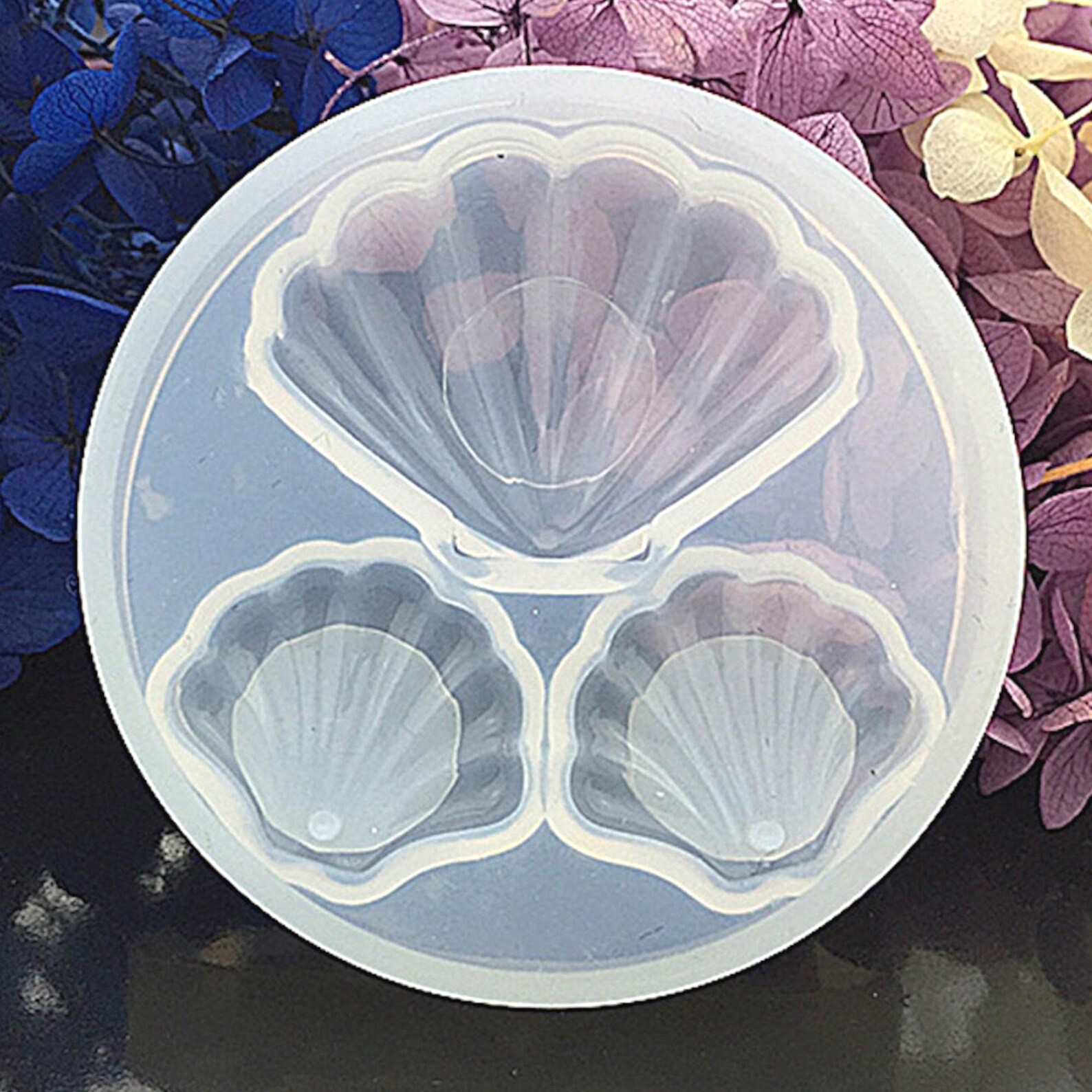 62mm 3 Seashell Silicone Mold, Resin Casting Tool for Pendant and ...
