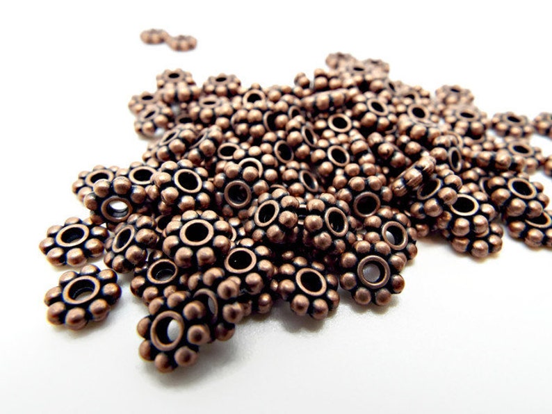 7mm Spacer Beads 50 or 150 Copper Spacers Flower Design - Etsy Canada