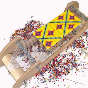 Wooden Bead Loom Kit, Beginners Bead Weaving Kit, Includes Beads ...