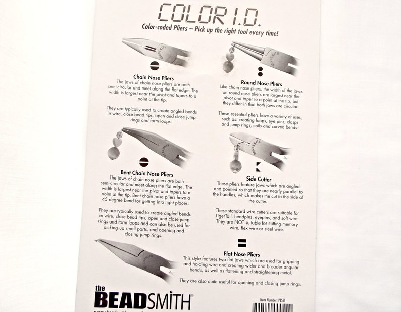 5 Piece Beadsmith Jewelry Plier Set Jewelry Tool Kit Bent - Etsy UK