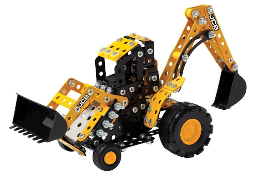 JCB Digger Construction Set, Backhoe Loader GT, 314 Pieces for Age 8 ...