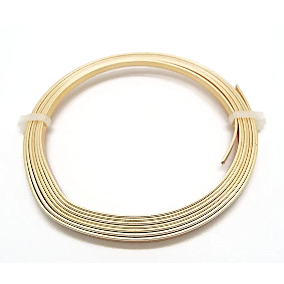Gold Colored Copper Tape Wire, Flat Gold Wire, Gilt Flat Wire, 1 Metre ...