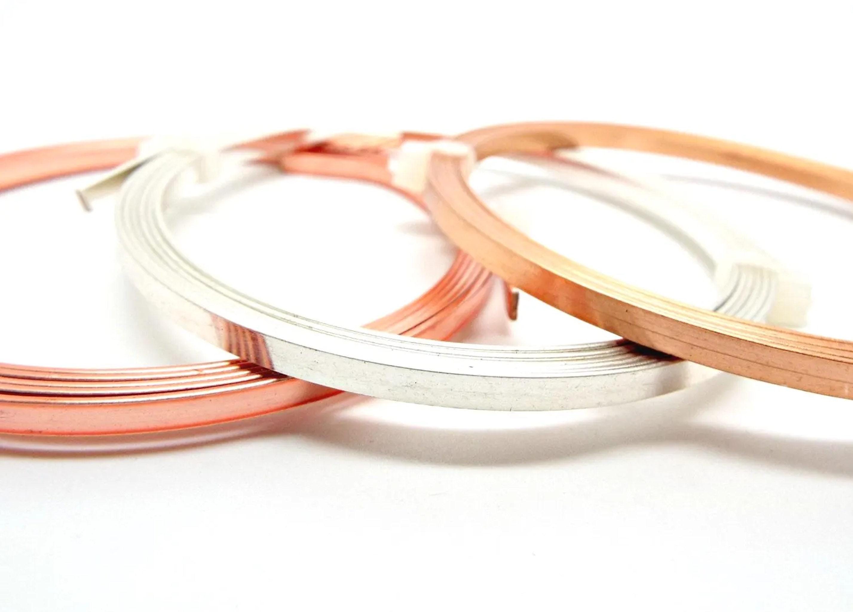 Silver Plated Wire, Flat Wire, Copper Tape, Silver Flat Wire, 1 Metre ...