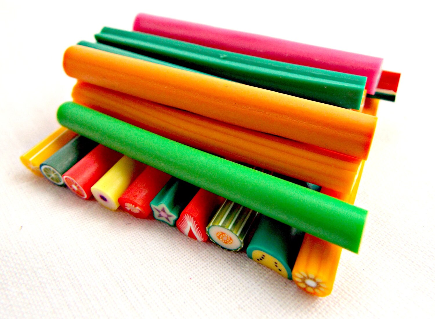 20 Fimo Canes Mixed Fruit Canes Polymer Clay Canes 2 Inch - Etsy UK