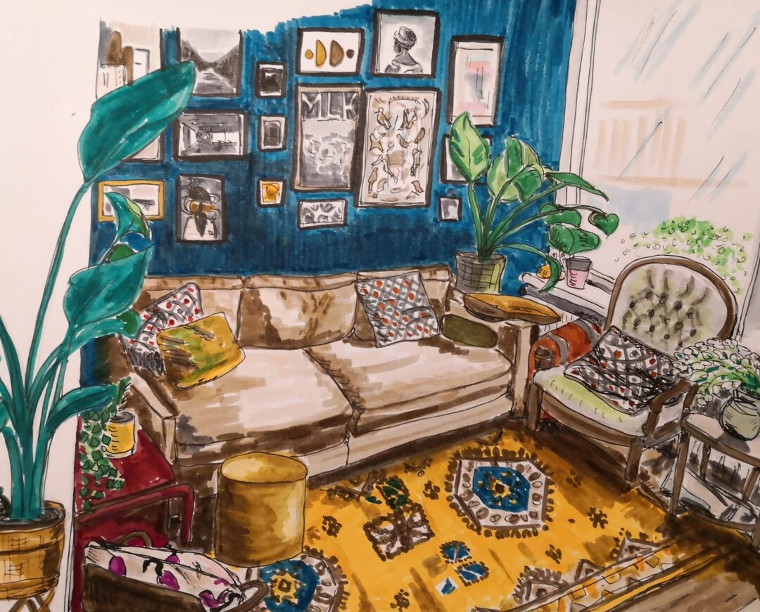 Custom Made Drawing of Your House or Interior - Etsy