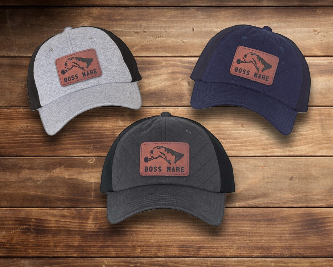 Boss Mare Quilted Cap With Leather Horse Patch - Equestrian Gift Women ...