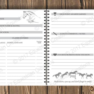 Horse Show Journal: Track Your Competition Results and More in This ...