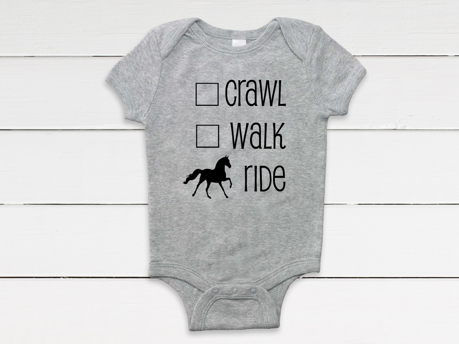 Crawl Walk Ride Horse Bodysuit for Babies Infant Boy - Etsy