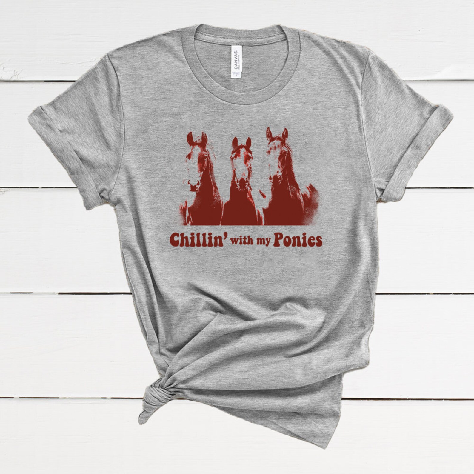 Chillin' With My Ponies Adult Unisex T-shirt - Equestrian Women's ...