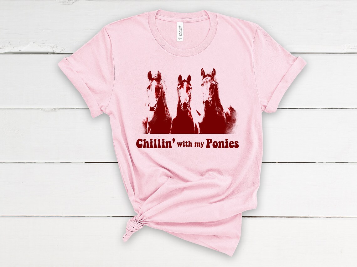 Chillin' With My Ponies Adult Unisex T-shirt Equestrian | Etsy