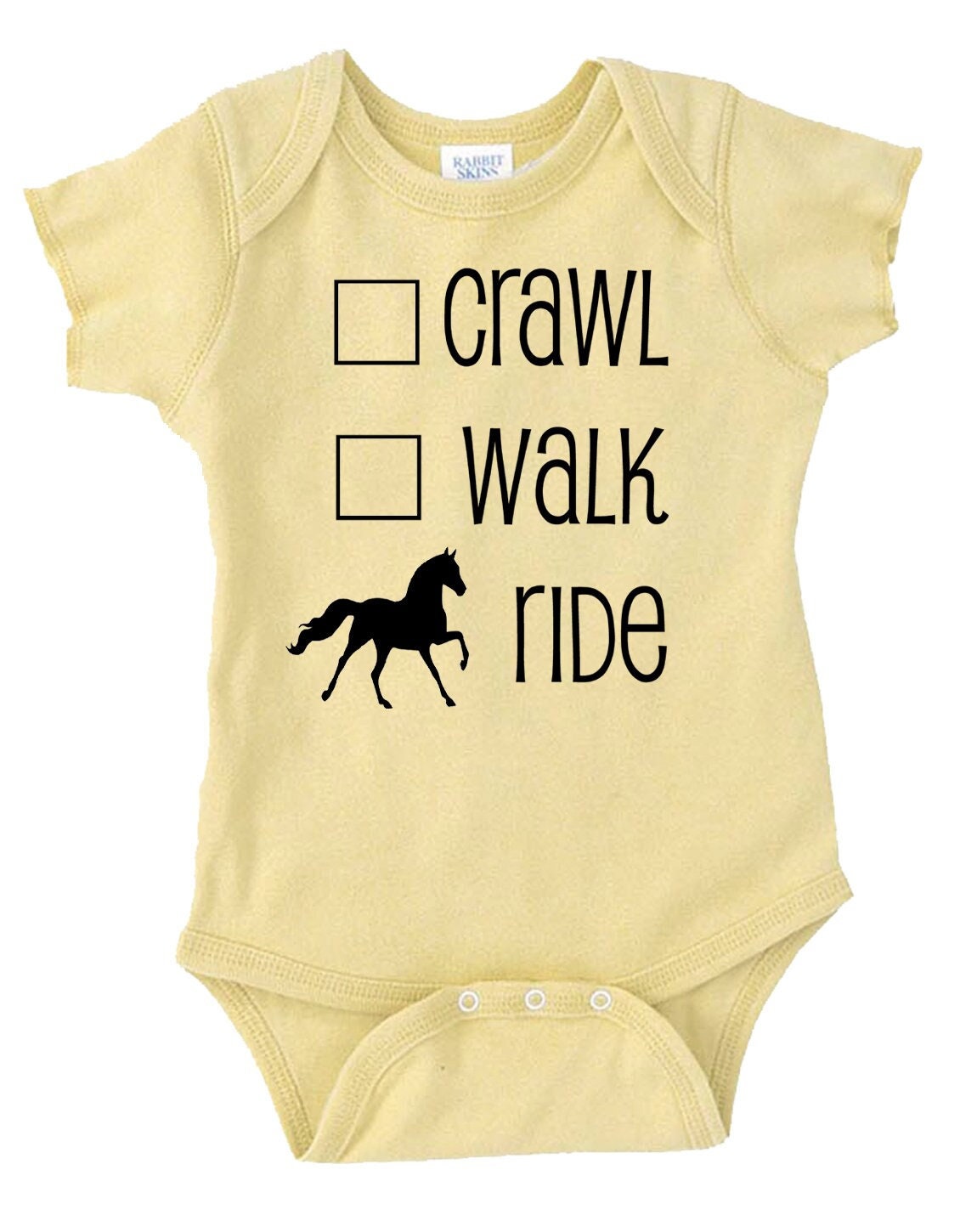 Crawl Walk Ride Horse Bodysuit for Babies Infant Boy | Etsy