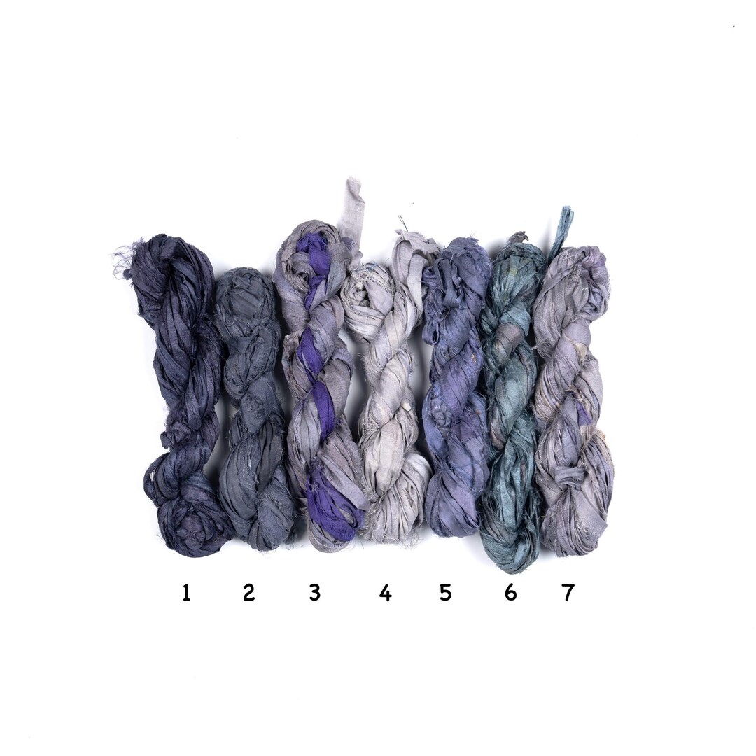 Grey Sari Silk Ribbon - by the Meter, Recycled Sari Ribbons, Sari ...