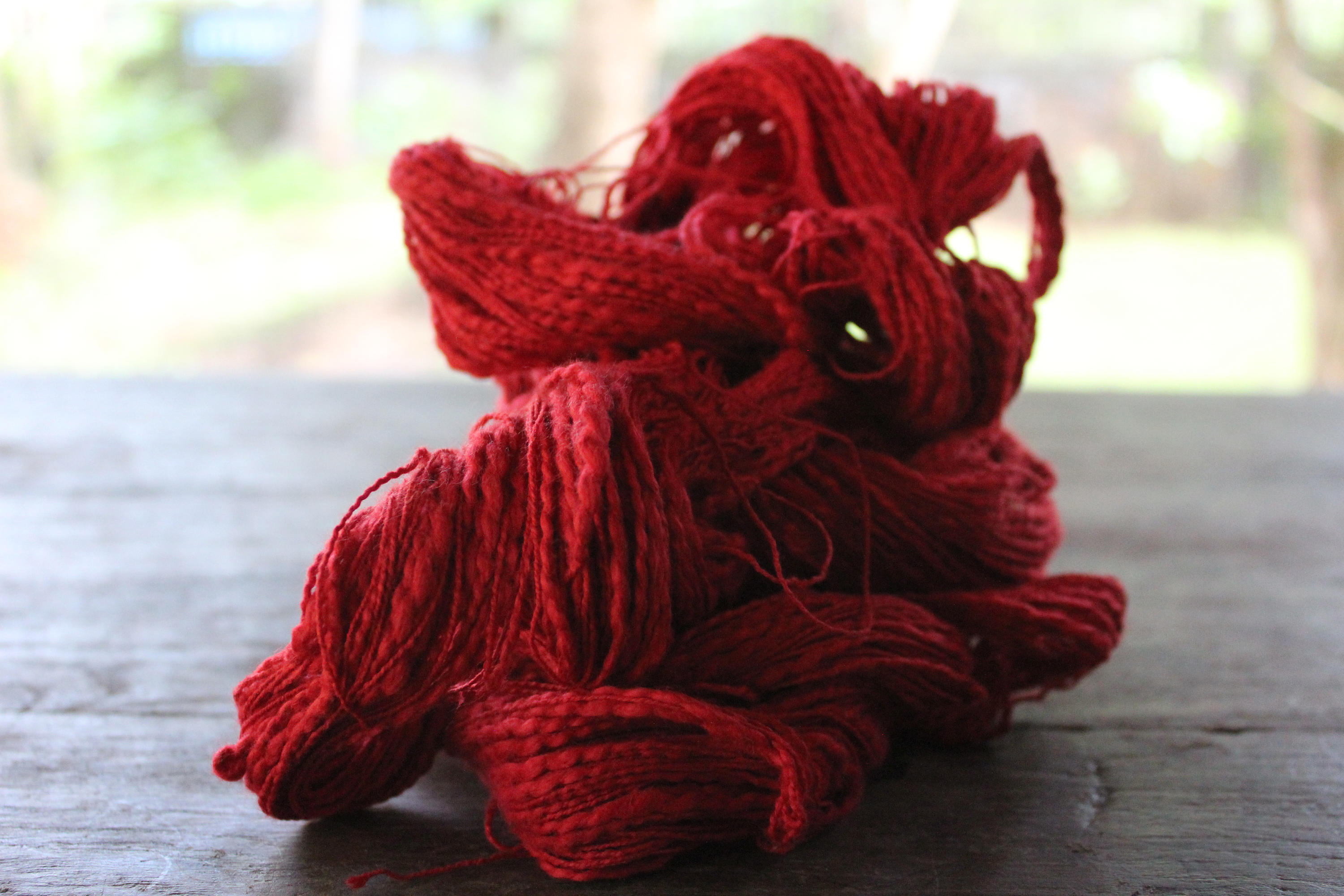 Organic Slub Cotton Yarn Deep Crimson 5 Novelty Yarn 100% | Etsy