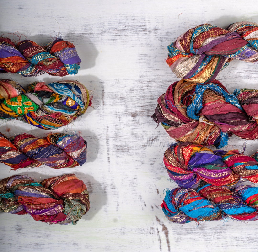 Sari Silk Ribbon, Sari Ribbon Borders, Ribbon, Raw Edge Ribbon ...