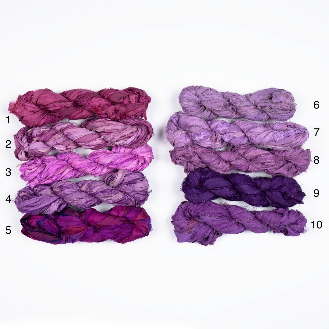 Sari Silk Ribbon - Small Lengths, Sari Silk Ribbon Yarn, Sari Silk ...
