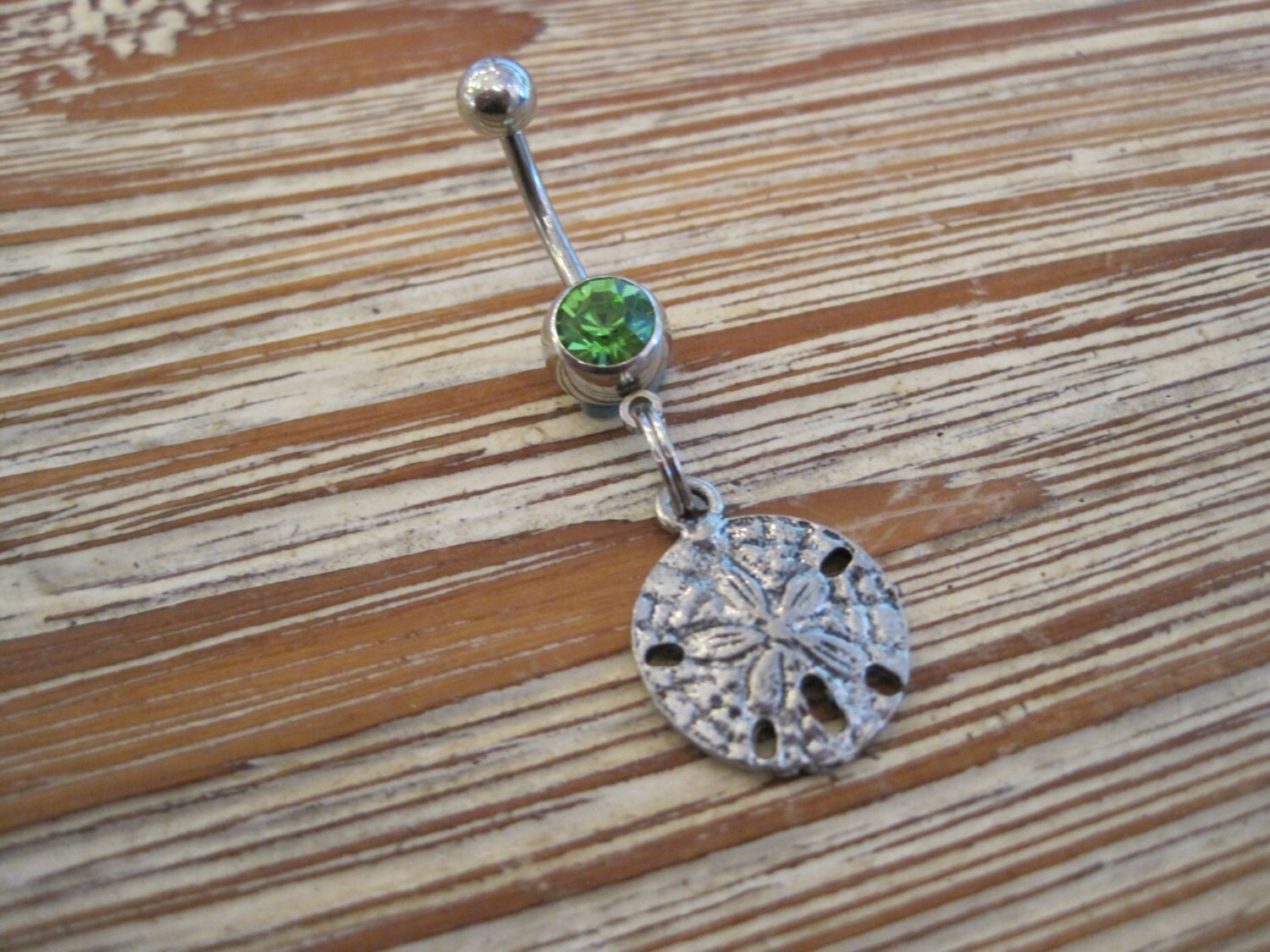 Belly Button Ring Body Jewelry silver Sand Dollar With - Etsy