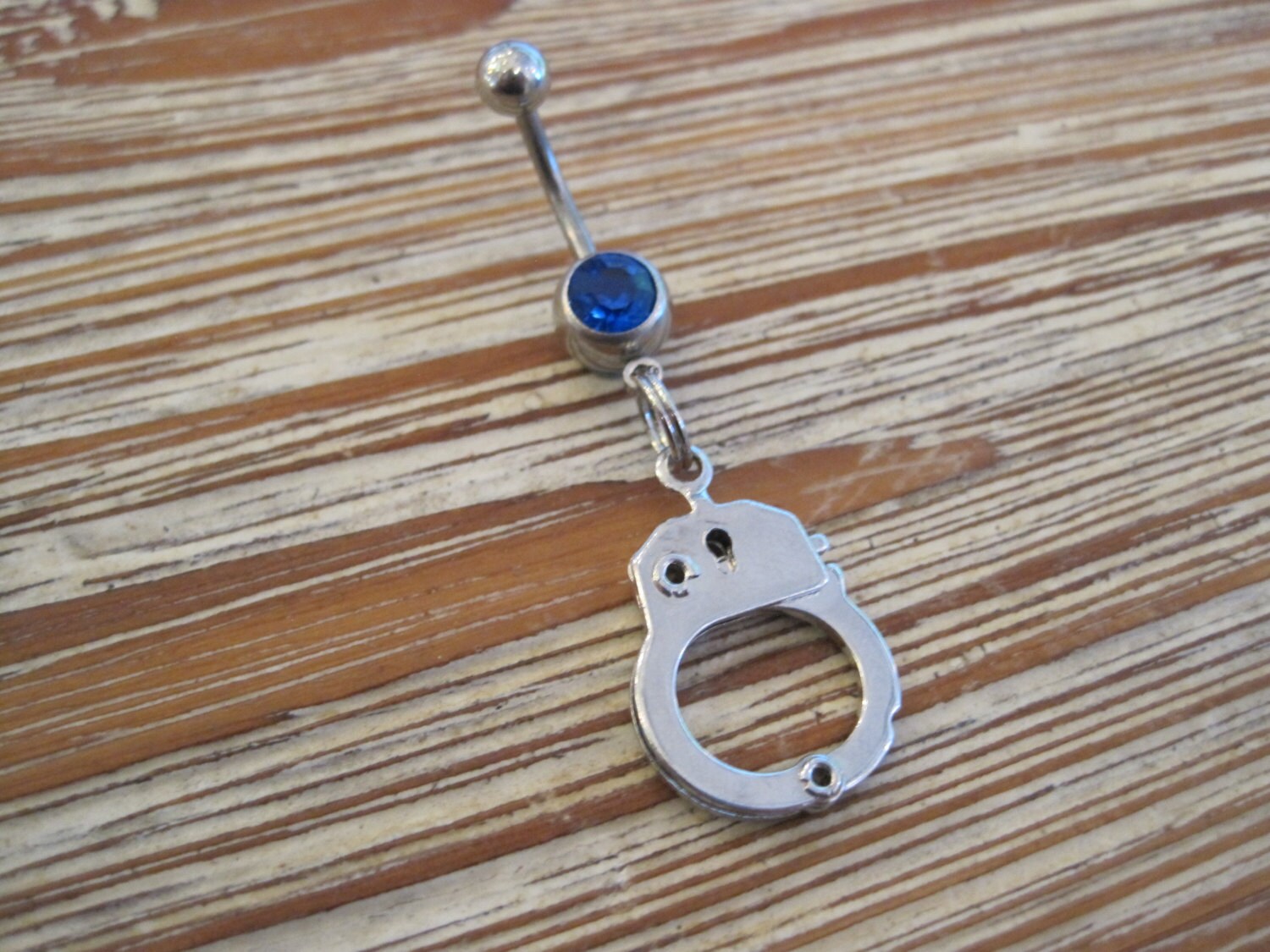 Belly Button Ring Body Jewelry silver Handcuff With Dark | Etsy