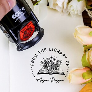 From the Library of |custom Library Stamp|personalized BOOK Stamp ...