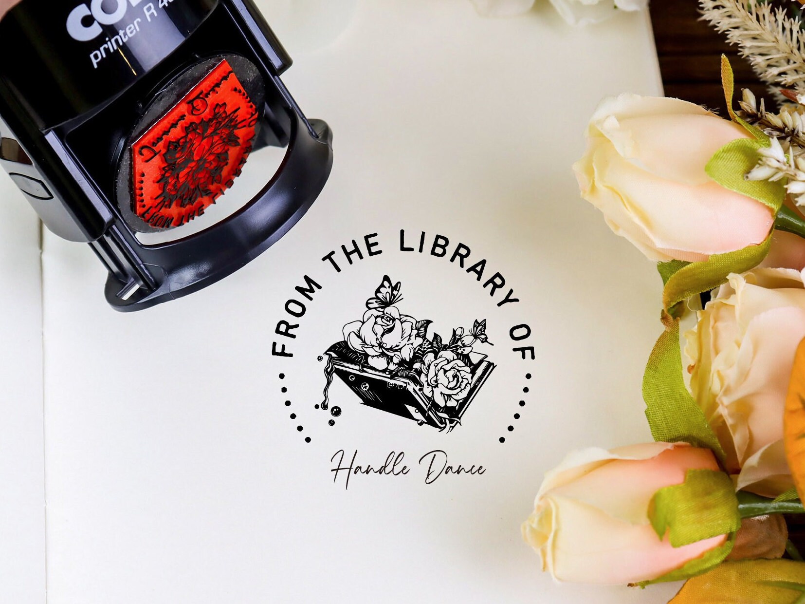 Book Stamp , Library Stamp , Personalized Book Stamp , Custom Book ...