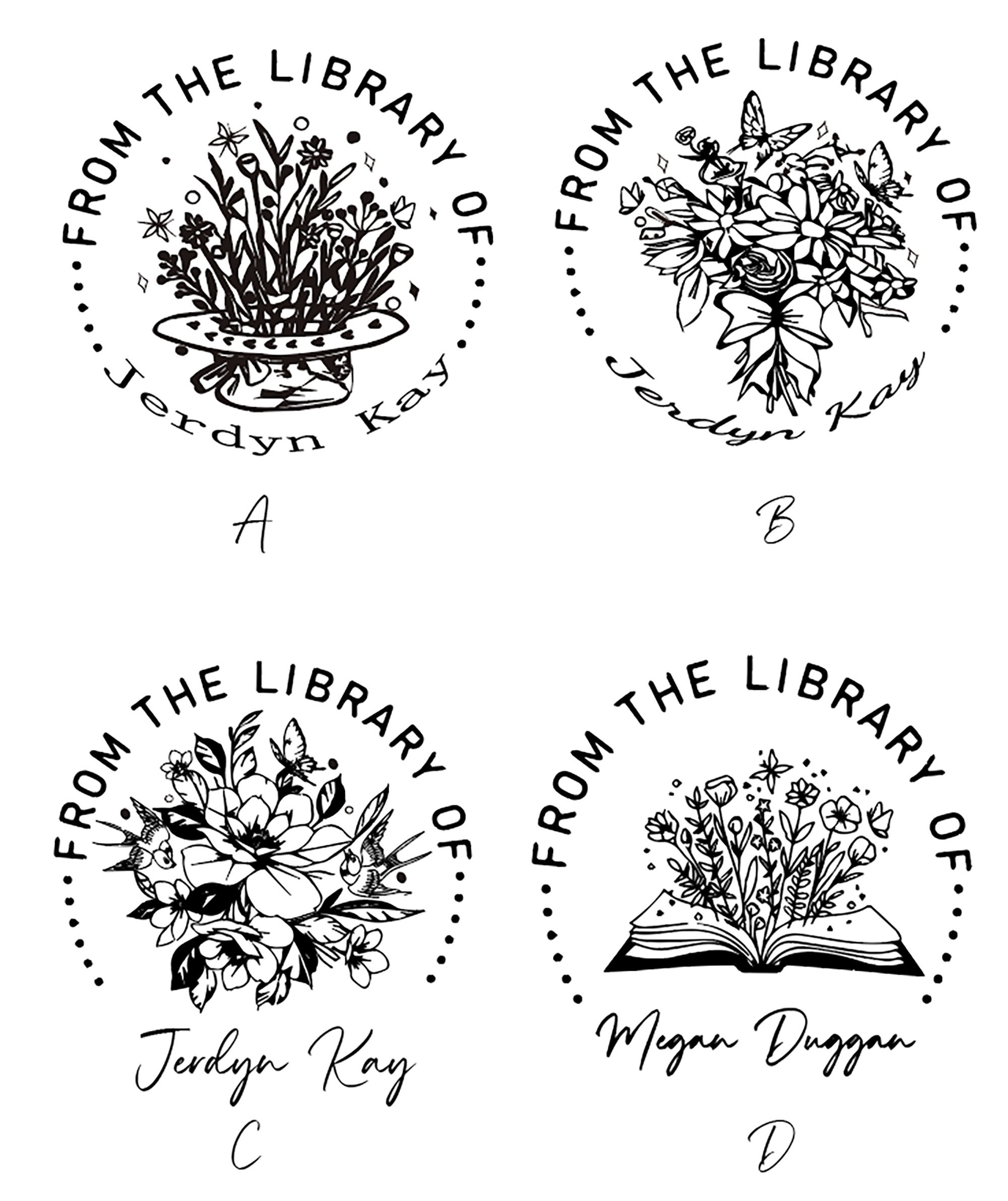 From the Library of |custom Library Stamp|personalized BOOK Stamp ...