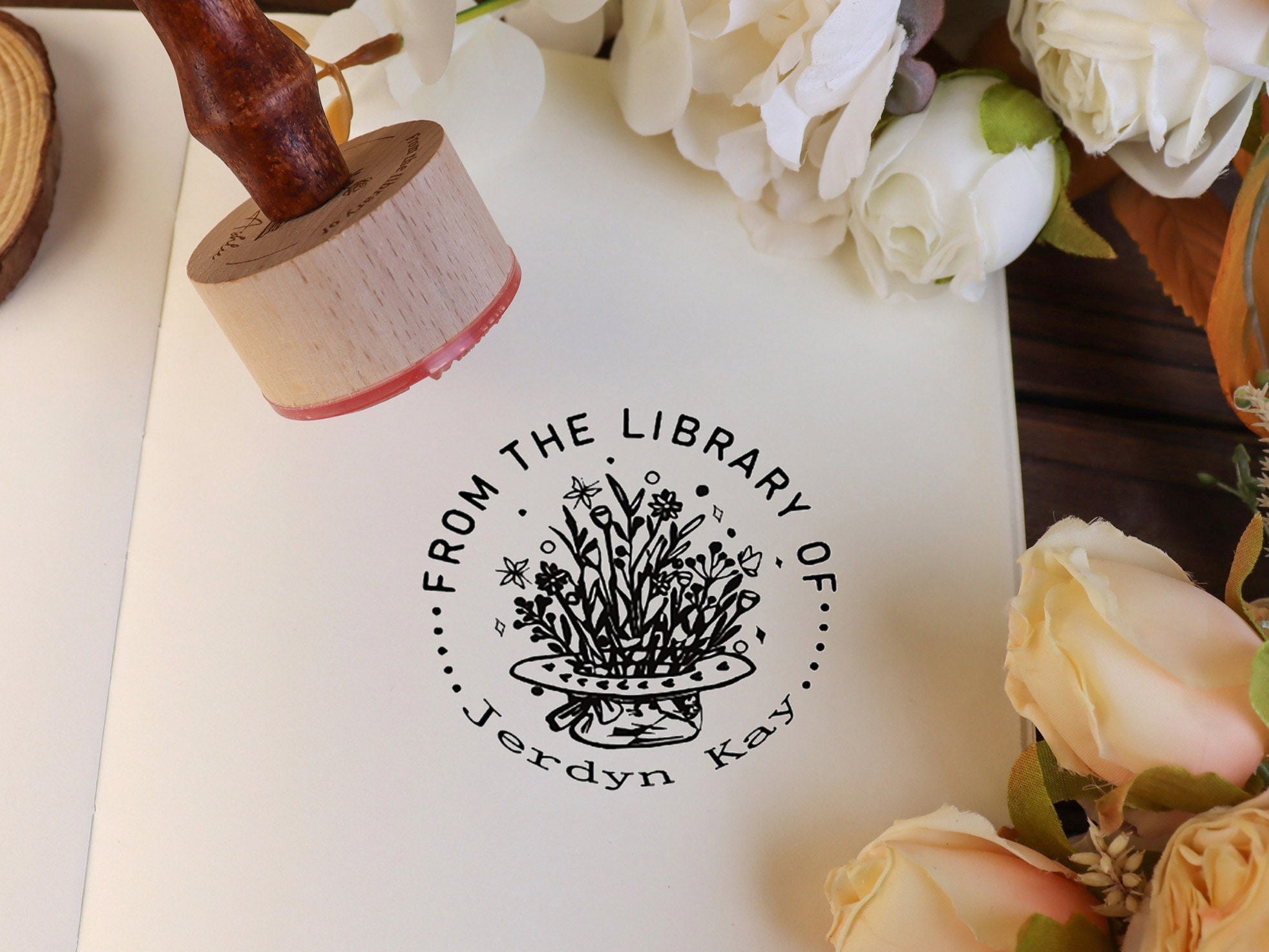 From the Library of |custom Library Stamp|personalized BOOK Stamp ...