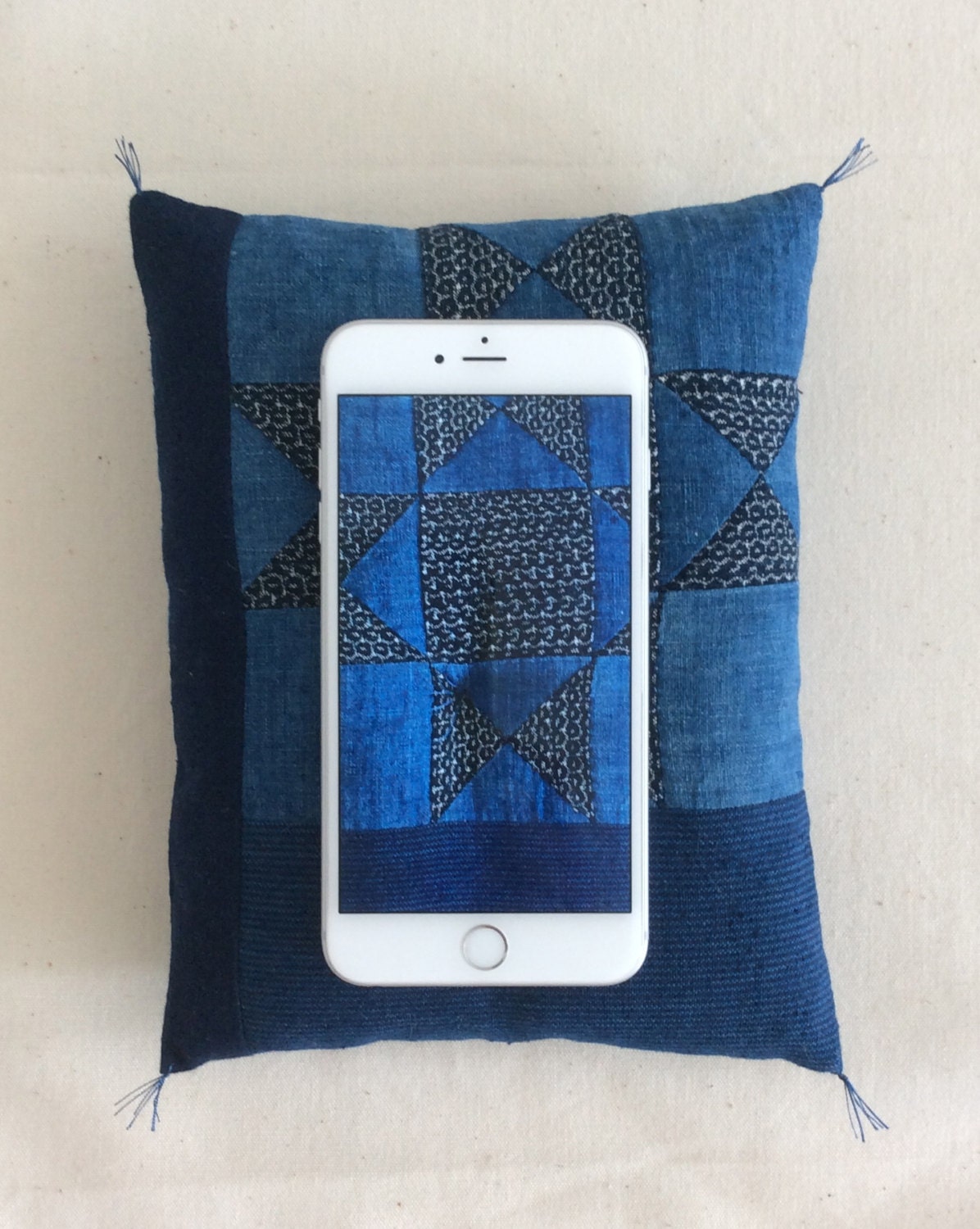 IPhone Pillow Cell phone Cushion Vintage Boro Pillow | Etsy
