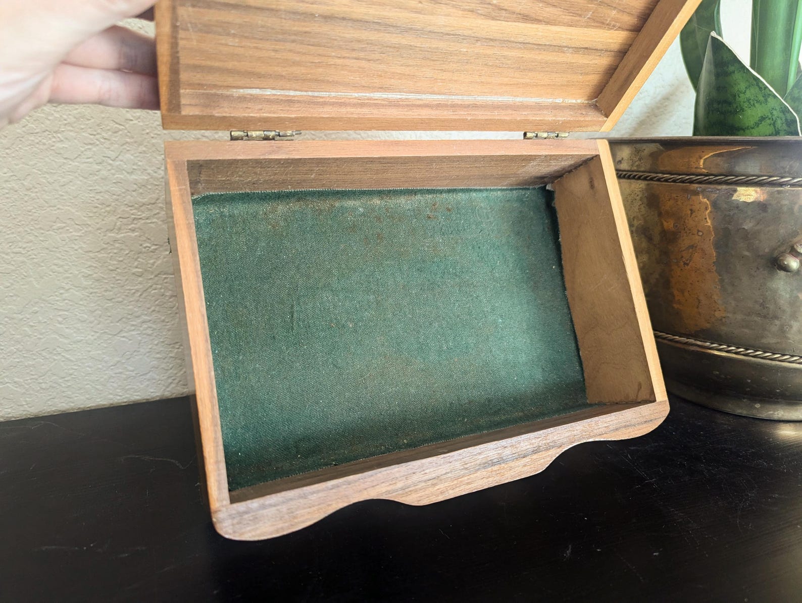 Vintage Inlaid Wooden Jewelry Box With Dovetail Joints - Etsy